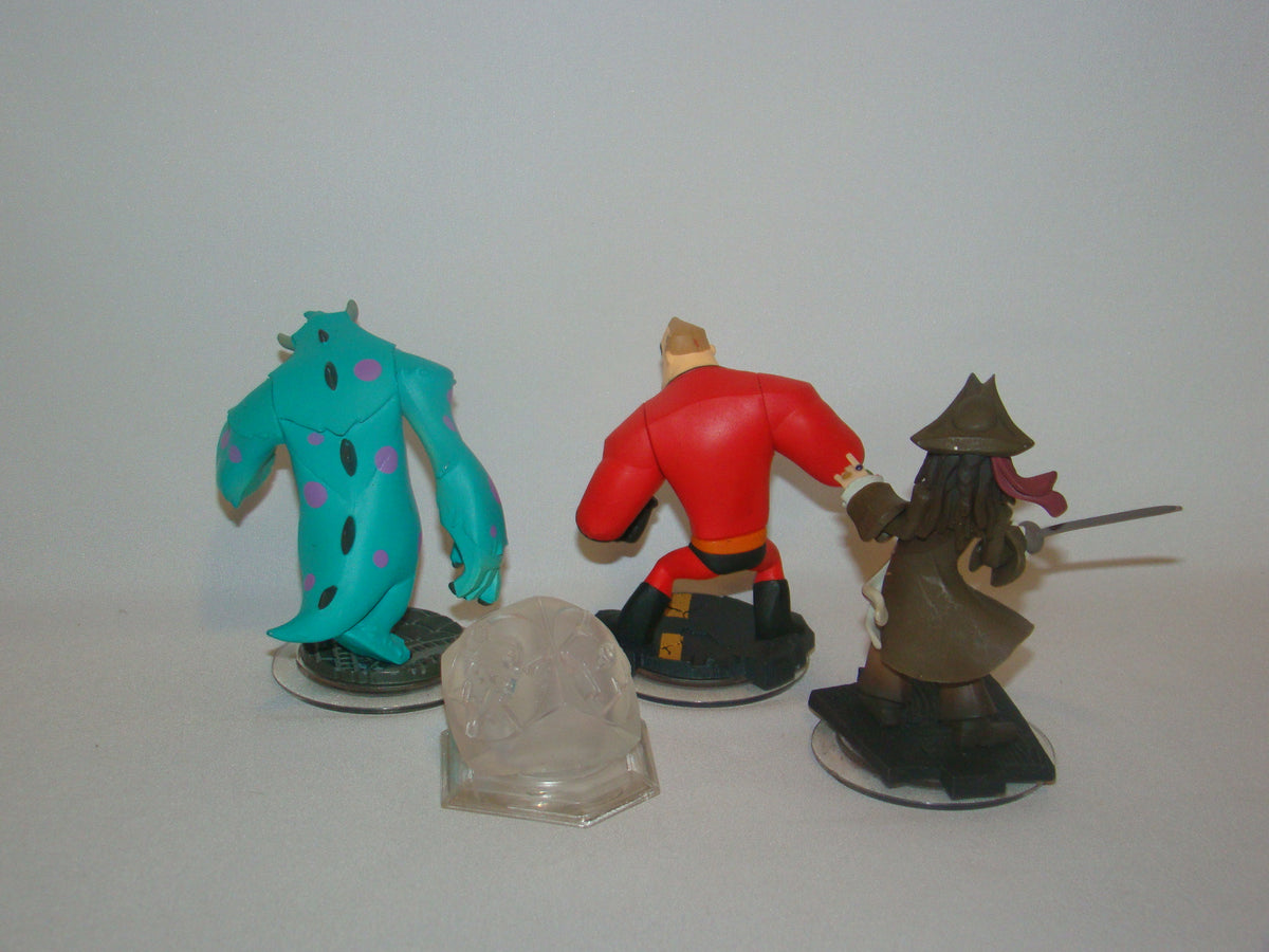 Disney Infinity 1.0 Sully, Jack Sparrow, & Mr. Incredible & Starter Cr ...