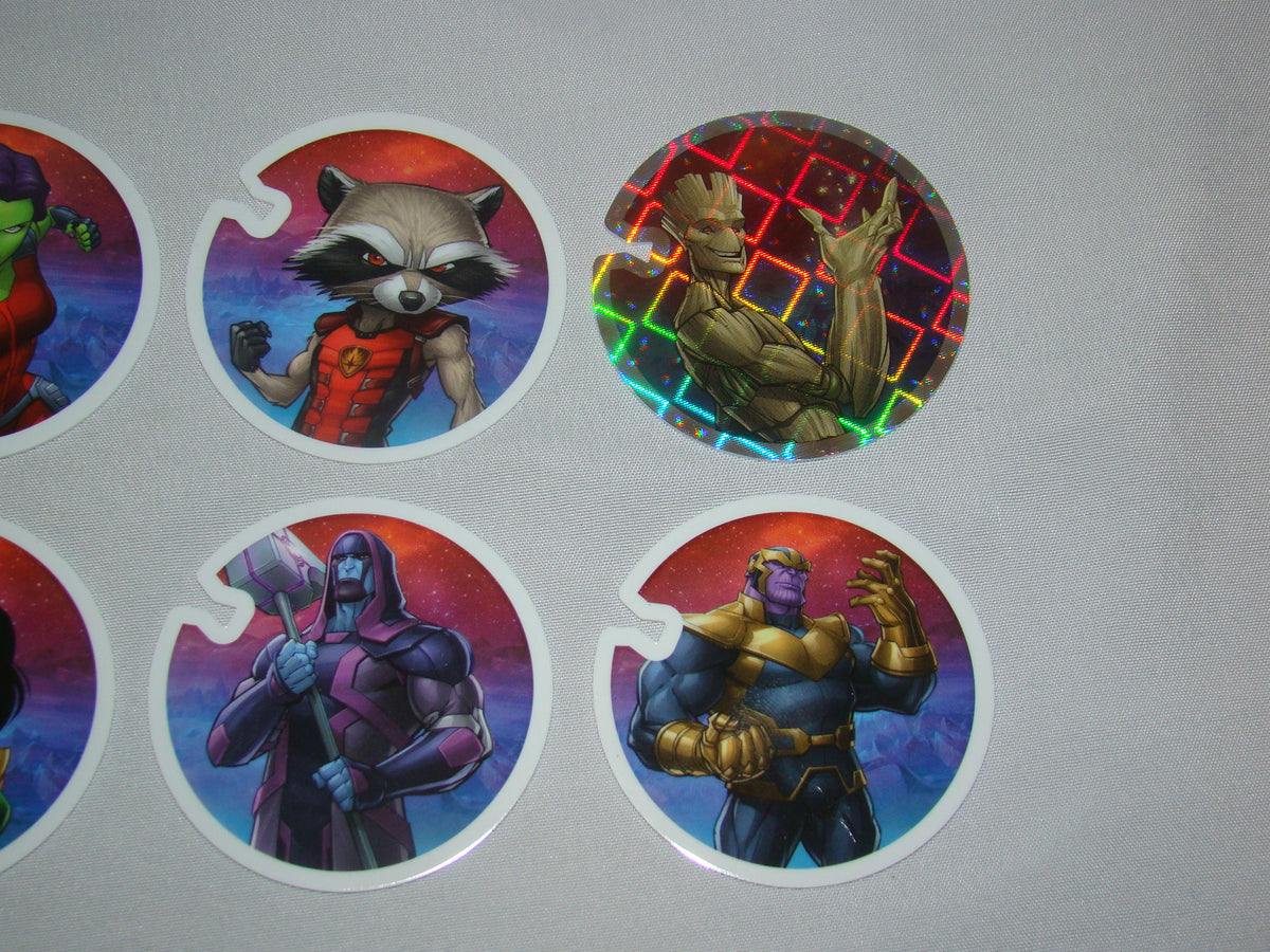 Marvel ShieldZ Circle K Canada Exclusive Lot of 8 Guardians of the Gal ...